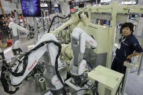 Robotic Arms Displayed During Taiwan Automation Editorial Stock Photo ...
