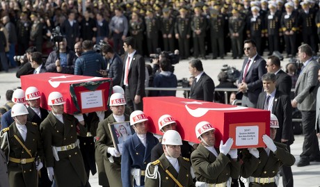 Turkish Soldiers Carry Coffins Two Victims Editorial Stock Photo ...