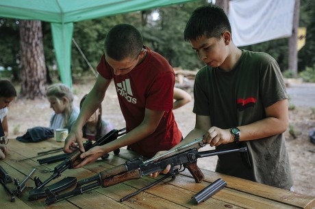 Boys Gather Weapons During Training Youth Editorial Stock Photo - Stock ...
