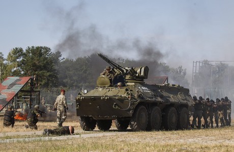 Soldiers Ukrainian National Guard Drive Armored Editorial Stock Photo ...