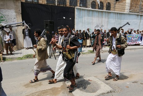 Armed Tribesmen Loyal Houthi Rebels Take Editorial Stock Photo - Stock ...