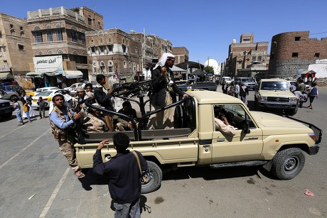 Armed Members Houthi Militia Ride Vehicle Editorial Stock Photo - Stock ...