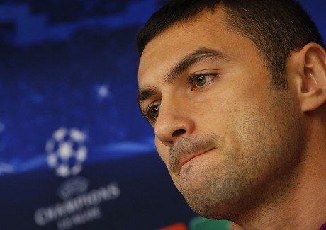 Galatasaray Istanbuls Burak Yilmaz Attends Press Editorial Stock Photo ...