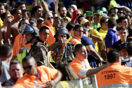 Stewards Riot Police Try Calm Down Editorial Stock Photo - Stock Image ...