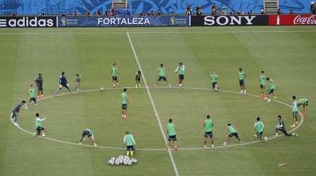 Epa04261788 Mexican Players Joking Around During Editorial Stock Photo ...