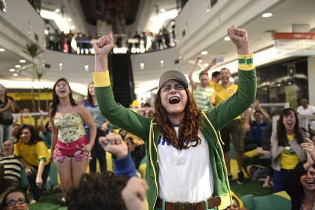 Supporters Brazil Cheer They Watch Fifa Editorial Stock Photo - Stock ...
