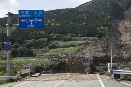 Bridge Collapsed After Massive Landslide Following Editorial Stock ...