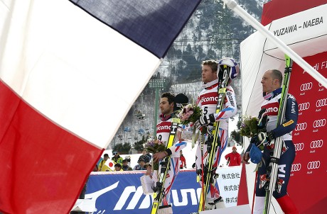 Alexis Pinturault C France Celebrates Compatriot Editorial Stock Photo ...