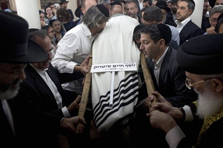 Rabbis Carry Body Late Rabbi Joseph Editorial Stock Photo - Stock Image ...