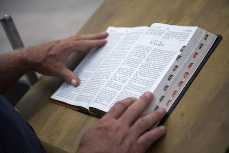 Tim Ferree Carlisle Indiana Reads Bible Editorial Stock Photo - Stock ...
