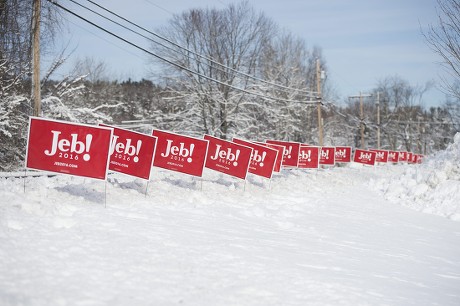Signs Republican Presidential Candidate Jeb Bush Editorial Stock Photo ...