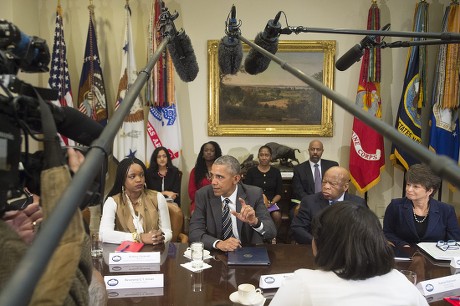 Us President Barack Obama C Meets Editorial Stock Photo - Stock Image ...