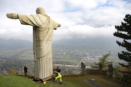 11metershigh Replica Christ Redeemer Statue Rio Editorial Stock Photo ...
