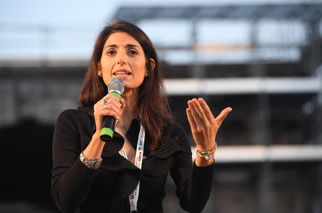 Romes Mayor Virginia Raggi During Her Editorial Stock Photo - Stock ...