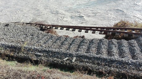 Part Collpased Railway Line Pievetta Priola Editorial Stock Photo ...