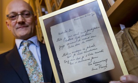 Rare Handwritten Poem By Anne Frank Editorial Stock Photo - Stock Image ...
