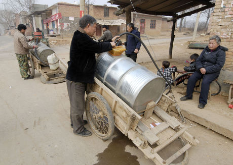 Farmers Fill Barrels Water Carry Back Editorial Stock Photo - Stock ...