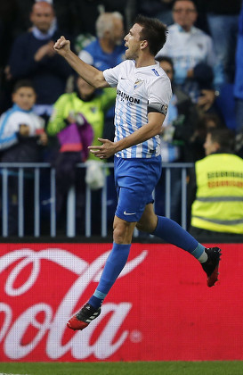 Midfielder Ignacio Camacho Celebrates After Scoring Editorial Stock ...