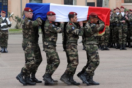 French Soldiers Carry Coffin One Three Editorial Stock Photo - Stock ...