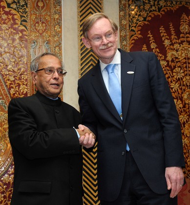 Indian Finance Minister Pranab Mukherjee L Editorial Stock Photo ...