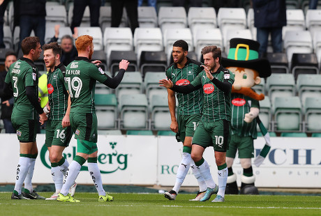 Graham Carey 10 Plymouth Argyle Celebrates Editorial Stock Photo ...