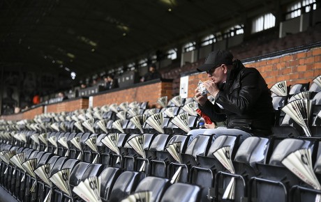 Fulham Fan Has Bit Eat Before Editorial Stock Photo - Stock Image ...
