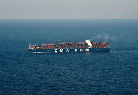 Cma Cgm Vela Container Ship Sails Editorial Stock Photo - Stock Image ...
