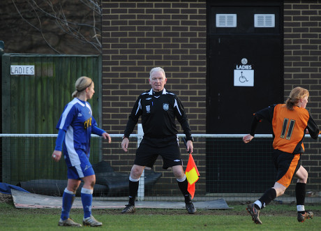 Male Assistant Referee Watches Offside England Editorial Stock Photo ...