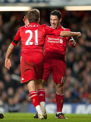 Maxi Rodriguez Liverpool Celebrates Opening Goal Editorial Stock Photo ...