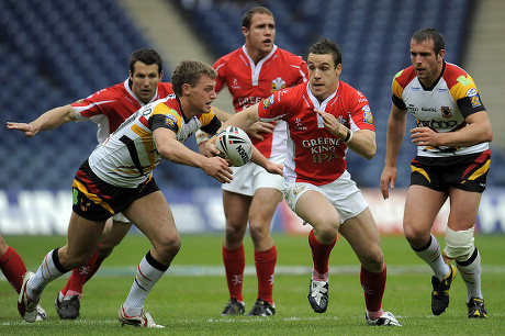 Elliott Whitehead Bradford Bulls Tackles Michael Editorial Stock Photo ...