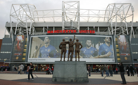 United Trinity Statue Outside Old Trafford Editorial Stock Photo ...