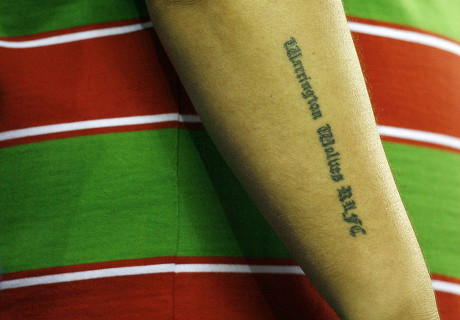 Warrington Wolves Fan Sports Tattoo On Editorial Stock Photo - Stock ...