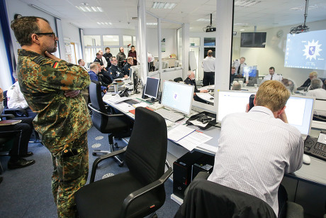 German Bundeswehr Soldier Stands Inside Situation Editorial Stock Photo ...