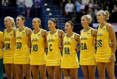 Australia Netball Line Their National Anthem Editorial Stock Photo ...