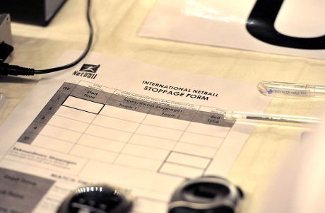 Netball Officials Score Sheet United Kingdom Editorial Stock Photo ...