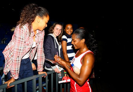 Sasha Corbin England Netball Signs Autographs Editorial Stock Photo ...