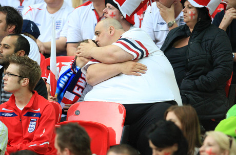 Large England Fan Kisses His Son Editorial Stock Photo - Stock Image ...