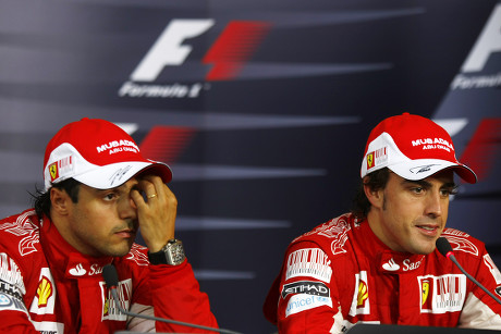 Fernando Alonso Ferrari Speaks Media After Editorial Stock Photo ...