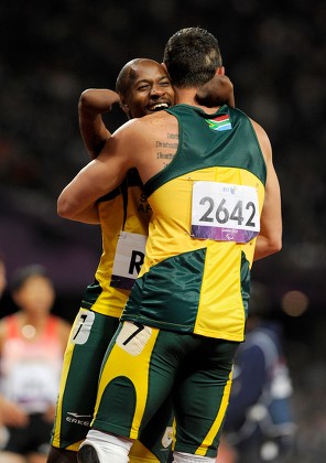 Oscar Pistorius South Africa Celebrates Finishing Editorial Stock Photo ...