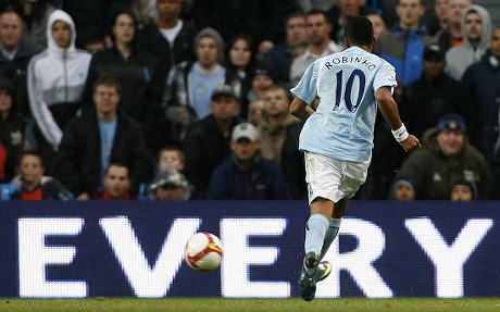 Robinho Manchester City Scores His Third Editorial Stock Photo - Stock ...