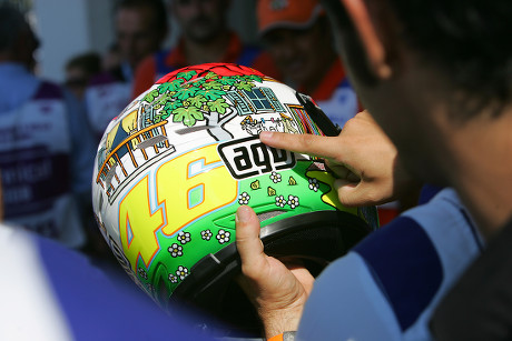 Valentino Rossis Misano Special Helmet Paint Editorial Stock Photo ...