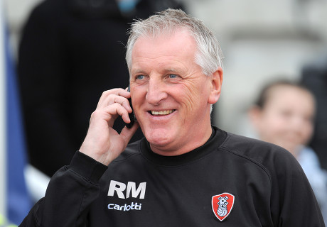 Manager Ronnie Moore Rotherham United Talks Editorial Stock Photo ...