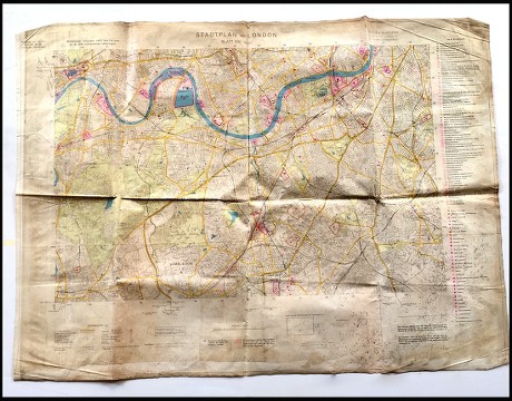 Wwii London Map Showing German Bombing Editorial Stock Photo - Stock ...