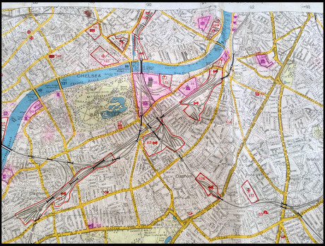 Wwii London Map Showing German Bombing Editorial Stock Photo - Stock ...