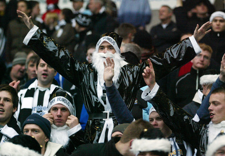 Fan Wearing Santa Costume Newcastle United Editorial Stock Photo ...