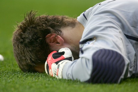 Dazed Chelsea Goalkeeper Petr Cech Lies Editorial Stock Photo - Stock ...