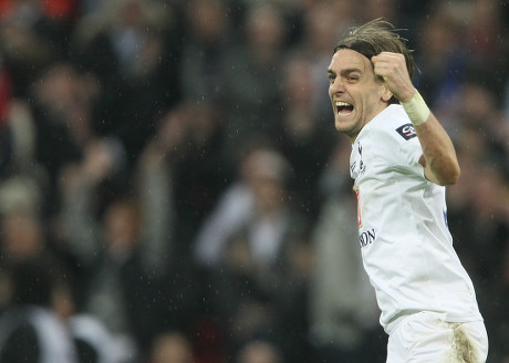 Jonathan Woodgate Tottenham Hotspur Celebrates On Editorial Stock Photo ...