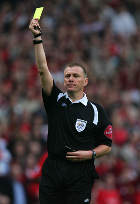 Referee Graham Poll Shows Yellow Card Editorial Stock Photo - Stock ...