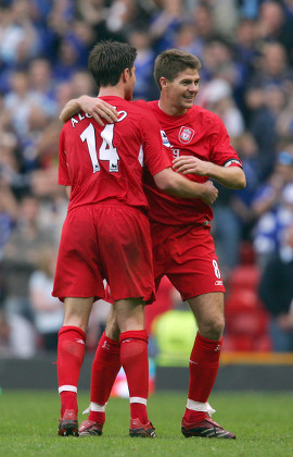 Liverpool Captain Steven Gerrard Xabi Alonso Editorial Stock Photo ...