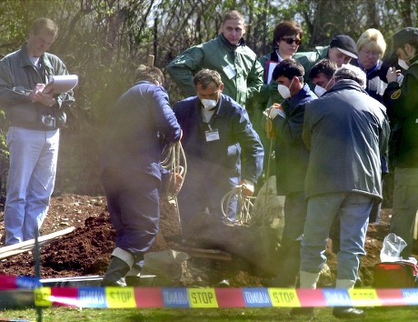 Ljuboten Macedonia Forensic Experts Lift Body Editorial Stock Photo ...